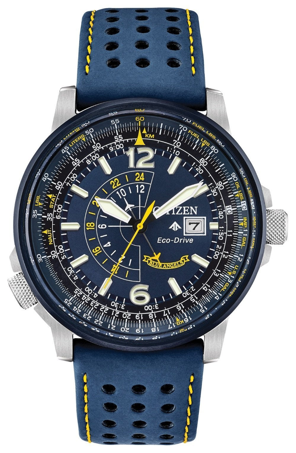 Citizen Eco-Drive Promaster Nighthawk Men's Watch, Leather Strap Blue ...